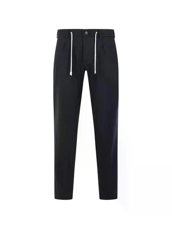 Eleventy Drawstring Pleated Trousers - Blue
