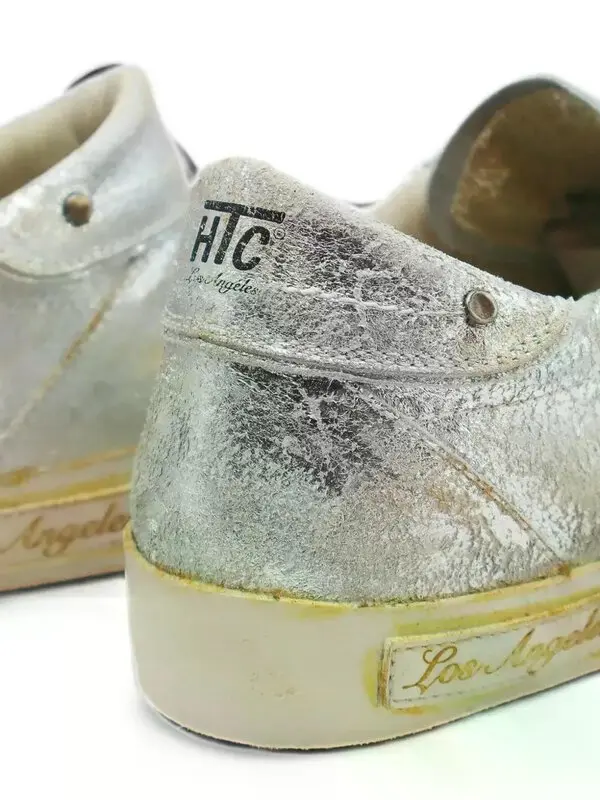 HTC LOS ANGELES Viper Distressed-finish Low-top Sneakers