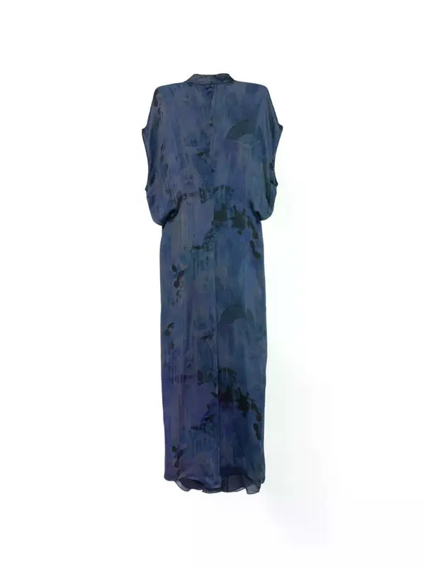 Giorgio Armani Sleeveless Floral Print Midi Dress