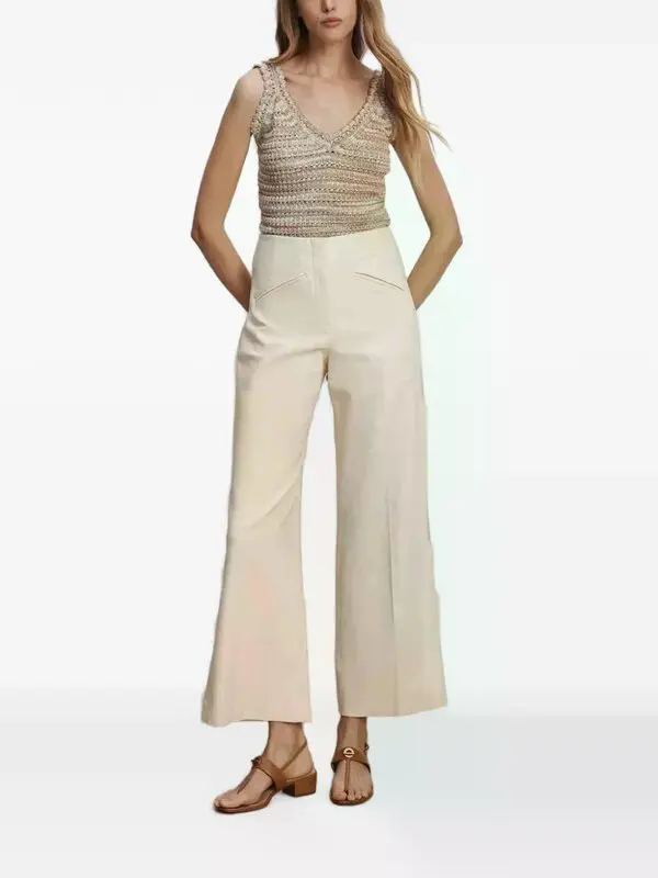 Veronica Beard Cassidee High-waisted Wide-leg Trousers