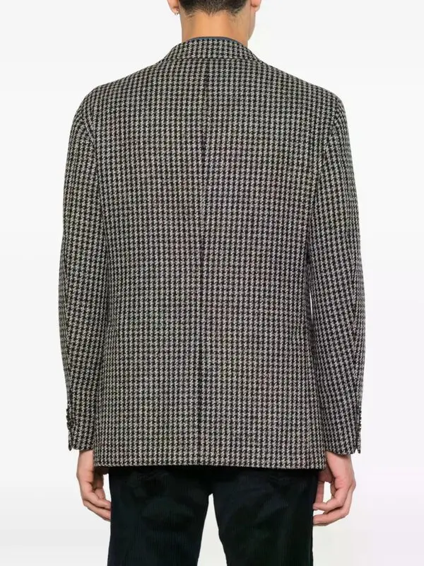 GABRIELE PASINI Houndstooth-pattern Single-breasted Blazer