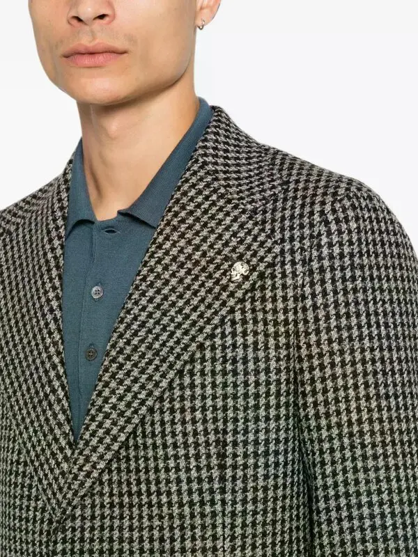 GABRIELE PASINI Houndstooth-pattern Single-breasted Blazer