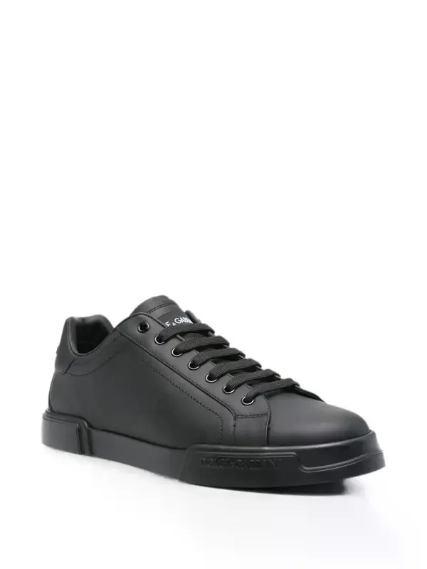 Dolce & Gabbana Portofino Eather Sneakers - Black
