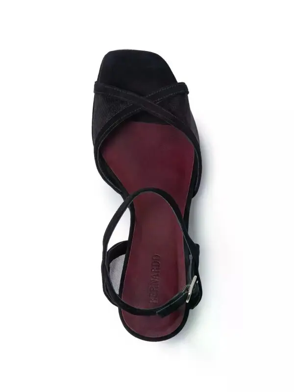 Bernardo Celeste Mesh-panel Sandals - Black