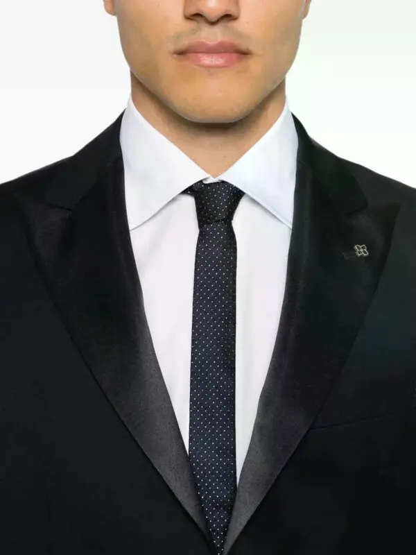 Tagliatore Satin-lapel Virgin-wool Suit