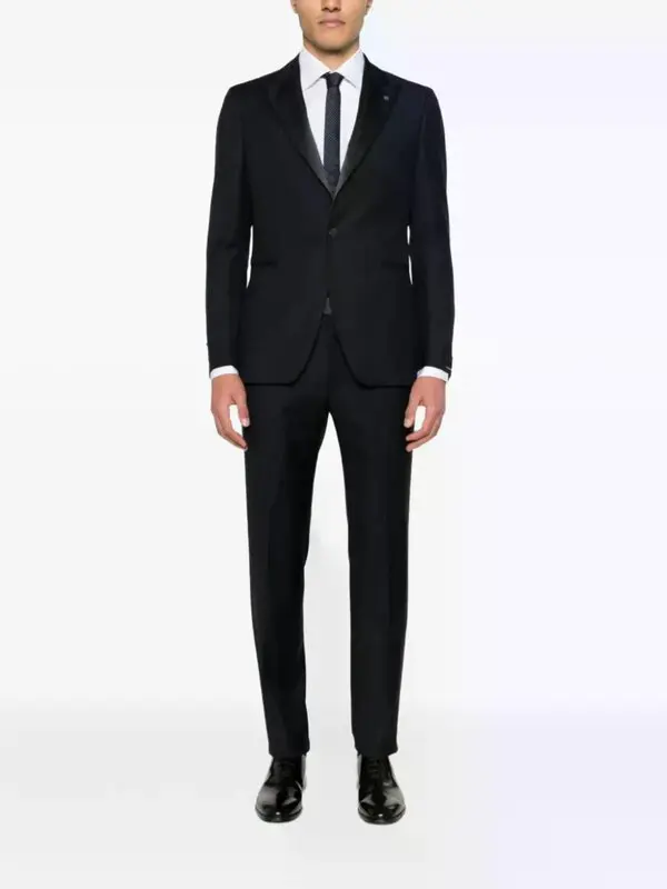 Tagliatore Satin-lapel Virgin-wool Suit