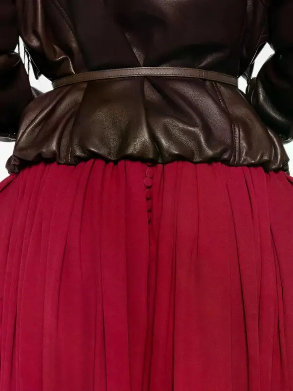 Magda Butrym Draped Bubble-hem Midi Skirt