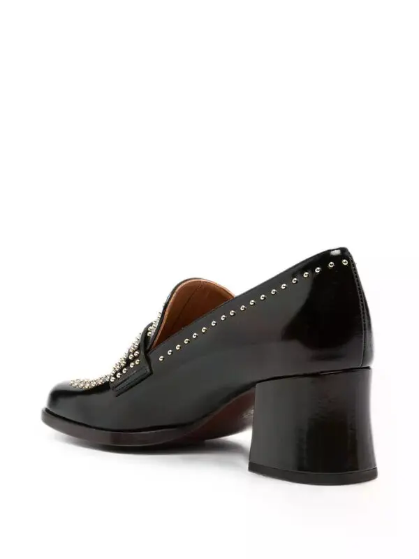 Chie Mihara Stud-embellished Leather Loafers