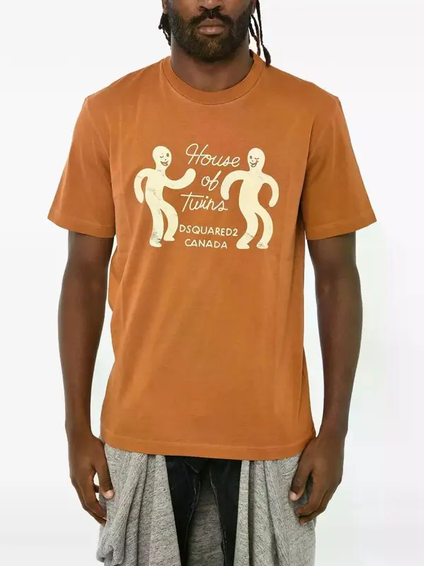 Dsquared2 Graphic-print T-shirt - Brown