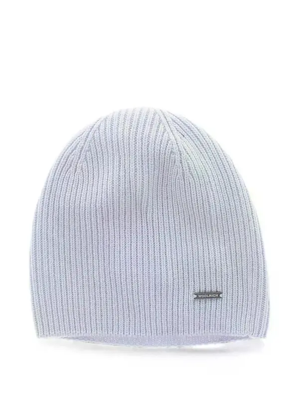 Woolrich Ribbed-knit Cashmere Beanie Hat - Blue