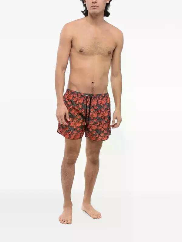 Neil Barrett Cherry Print Drawstring Swim Shorts