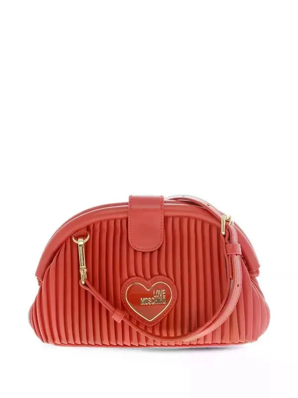 Moschino Pleated Heart-motif Crossbody Bag - Red