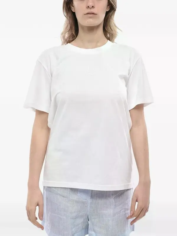 LUDOVIC DE SAINT SERNIN Embroidered-monogram Crew-neck T-shirt - White