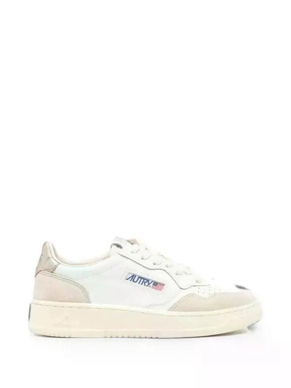 AUTRY Medalist Suede-panelled Sneakers - White