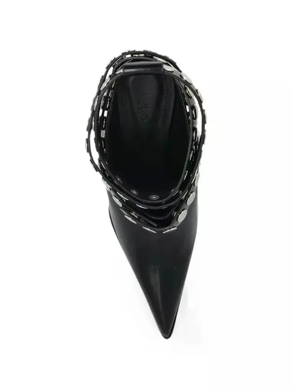 IRO PARIS Leather Studded Wedge Pumps