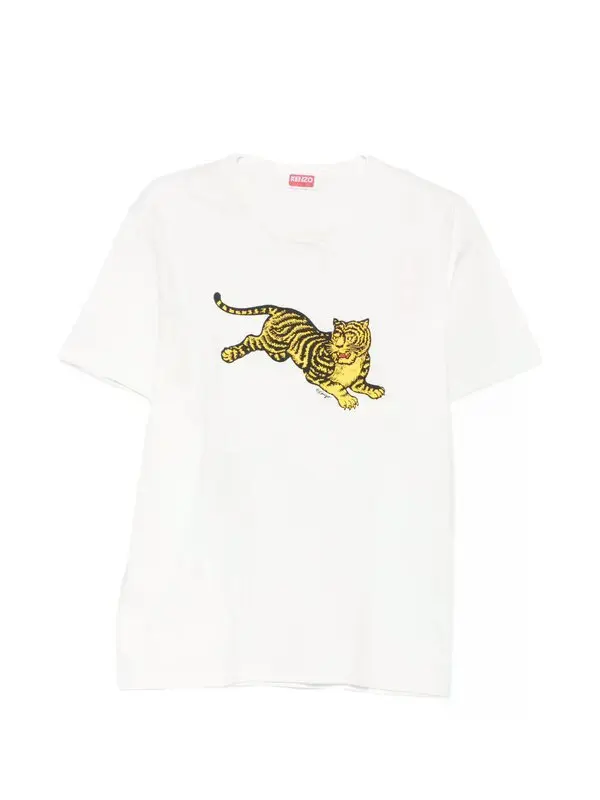 Kenzo Tiger-print T-shirt - White