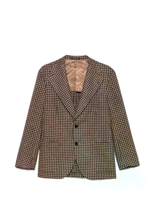 GABRIELE PASINI Houndstooth-pattern Notched-lapels Jacket