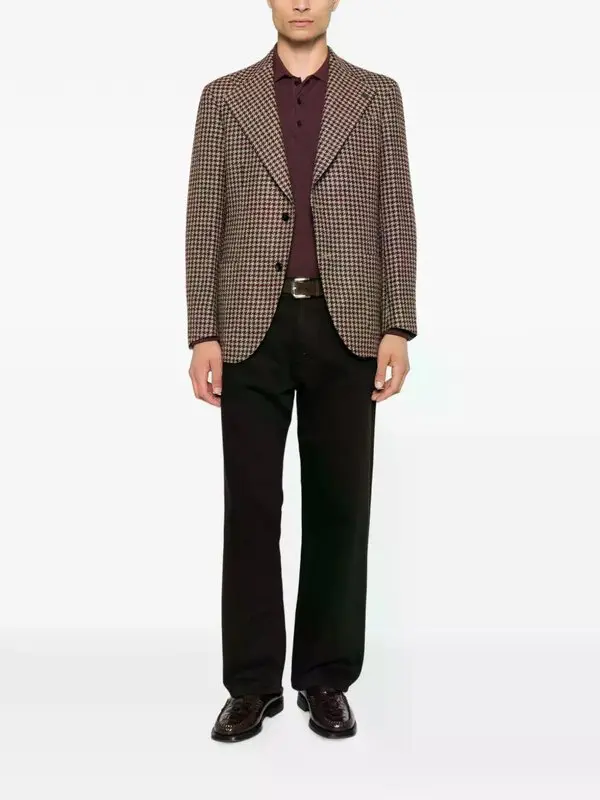 GABRIELE PASINI Houndstooth-pattern Notched-lapels Jacket