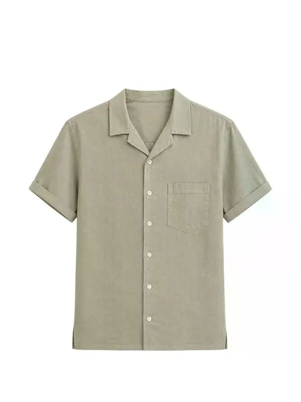 Seventy Short-sleeve Linen Shirt - Green