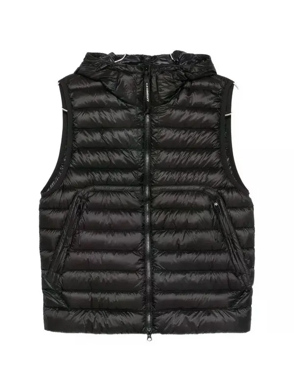 C.P. COMPANY Zip-pocket Quilted Gilet - Black