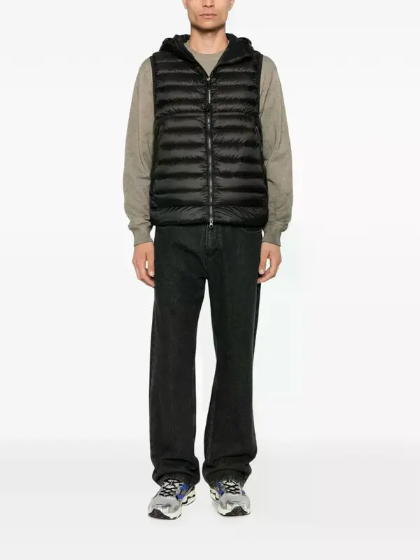 C.P. COMPANY Zip-pocket Quilted Gilet - Black