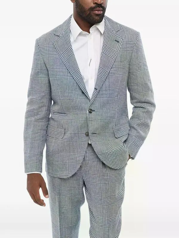 Brunello Cucinelli Checked Buttoned Suit
