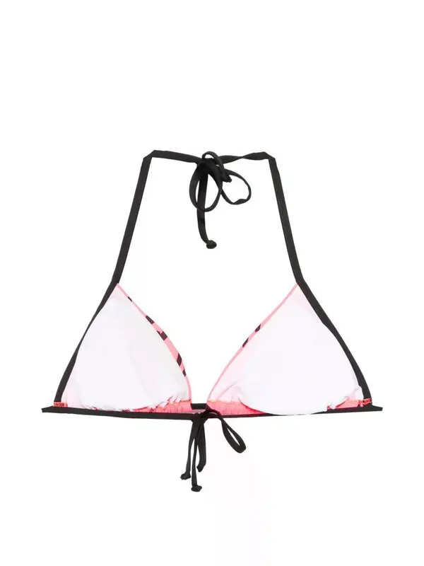 Moschino Print Triangle Bikini Top