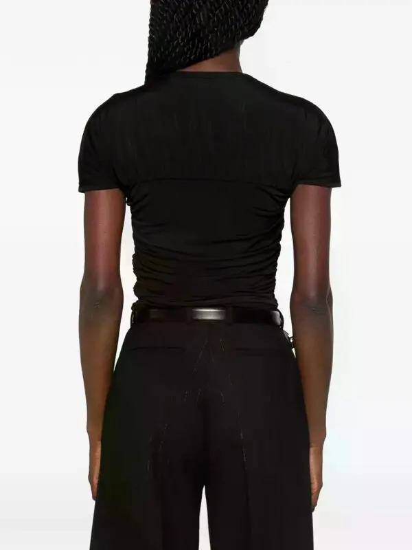 Sandro Heart Cut-out Ruched T-shirt