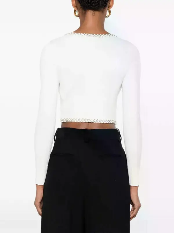 Sandro Rhinestone And Faux-pearl Embellished Cardigan