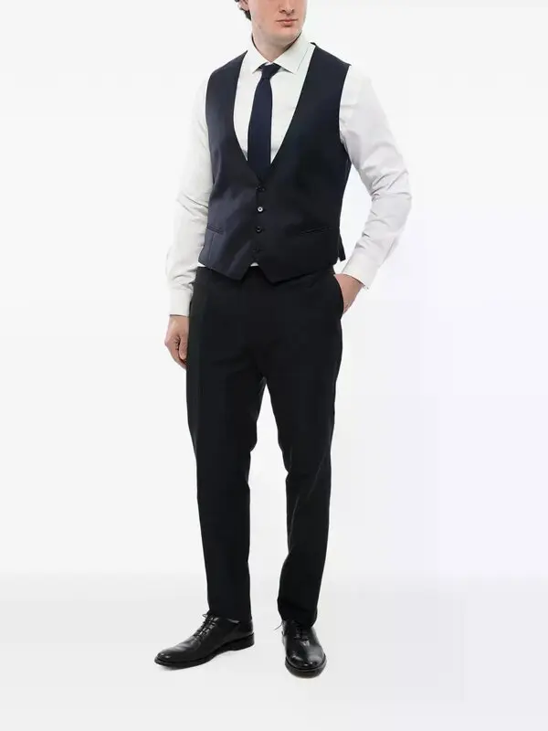 Corneliani Academy Martingale Wool Waistcoat