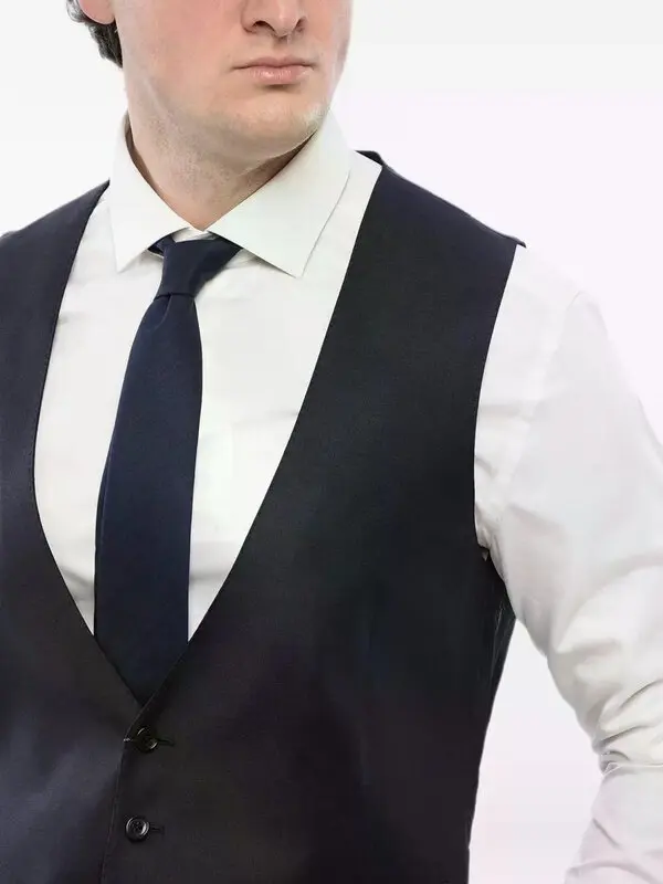 Corneliani Academy Martingale Wool Waistcoat