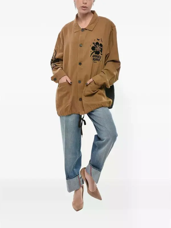 APRES SURF Logo-print Jacket - Brown