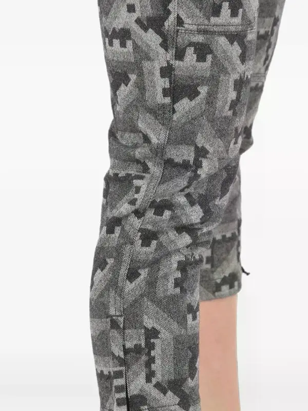 DIESEL® Geometric Print Cropped Trousers