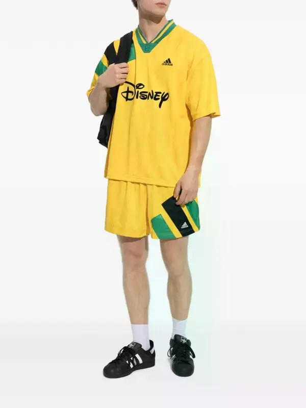 Adidas X Disney X Brain Dead Logo-print T-shirt - Yellow