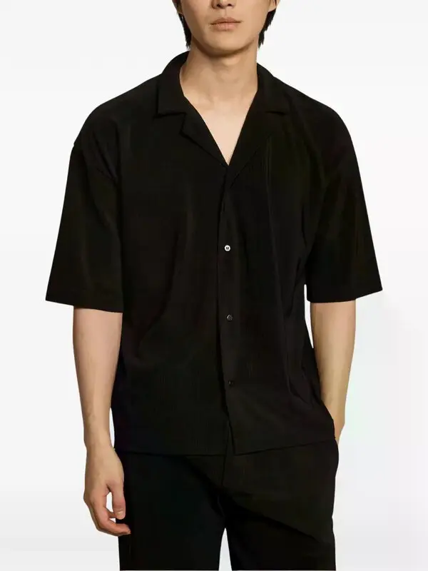 KIEFERMANN Efranio Short-sleeve Camp-collar Shirt - Black