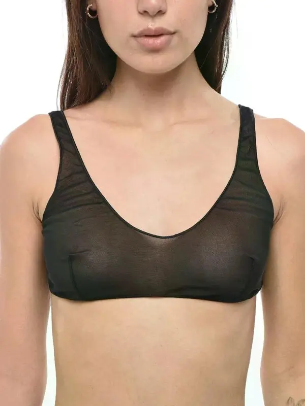 Oseree Mesh Pull-on Bra - Black