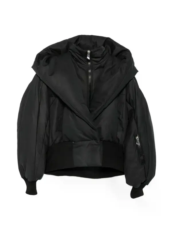 Attico High-collar Padded Jacket - Black