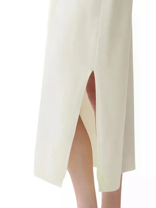 Fabiana Filippi Belted Side-slit Midi Dress - White