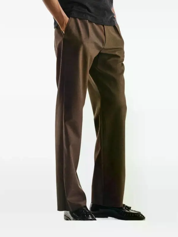 THE ROW Tami Pleated Wool Trousers