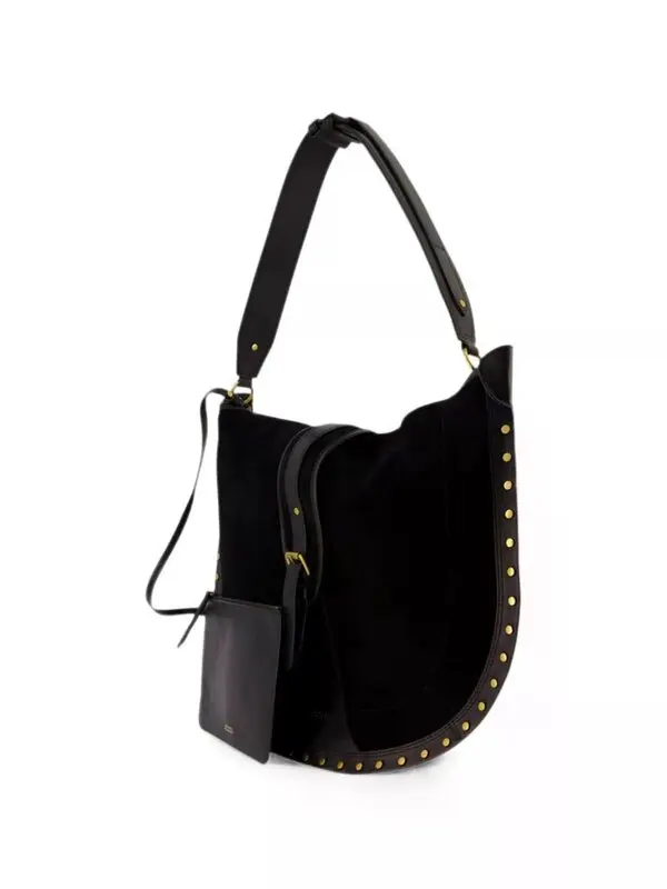 Isabel Marant Étoile Oskan Soft Studded Shoulder Bag - Black