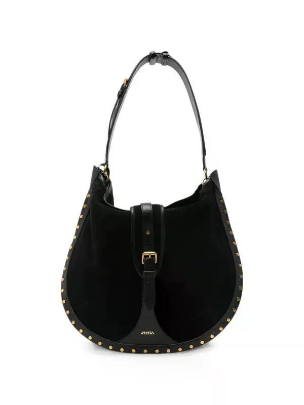 Isabel Marant Étoile Oskan Soft Studded Shoulder Bag - Black