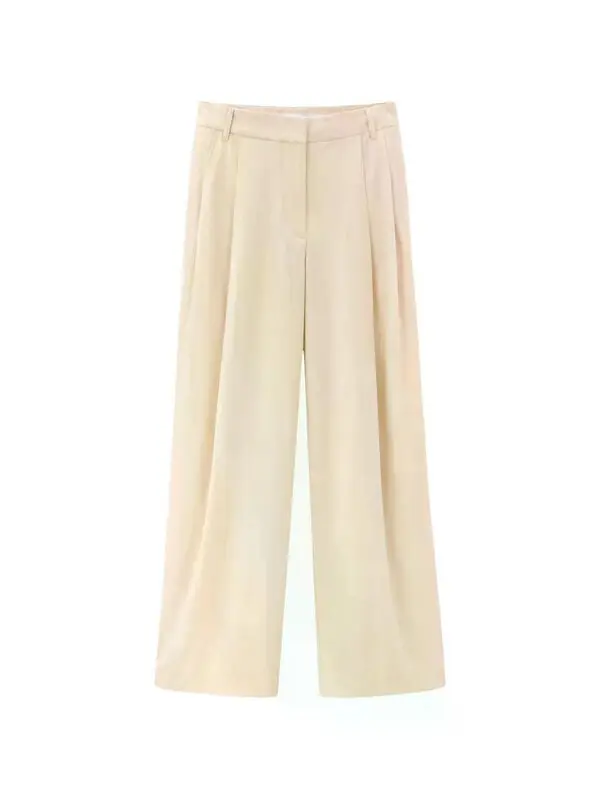 IRO PARIS Hayda Pleated Wide-leg Trousers - Neutrals