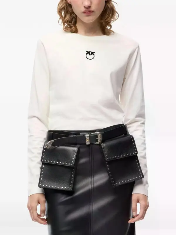 Pinko Love Birds Logo Printed T-shirt - Neutrals