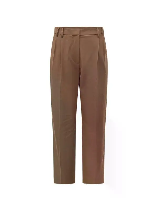 Brunello Cucinelli Pleated Tapered Trousers - Brown