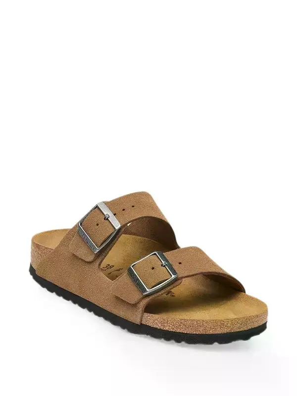 BIRKENSTOCK Arizona Buckle-fastening Suede Sandals - Brown