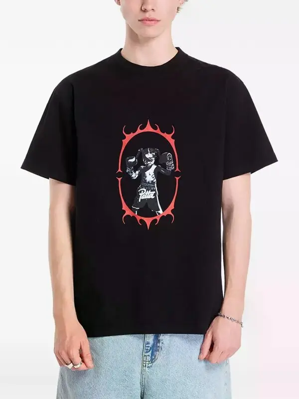 PATTA Boxing Graphic-print T-shirt - Black