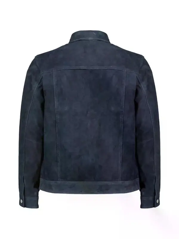 Officine Générale Loki Leather Jacket - Blue