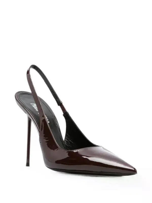 Paris Texas Lidia Patent Slingback Pumps - Brown
