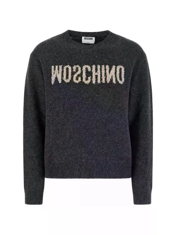 Moschino Logo-detail Sweater - Grey