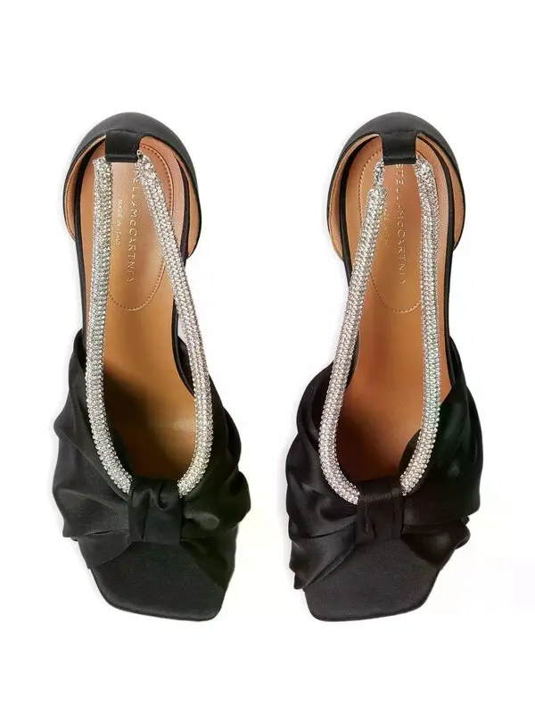 Stella McCartney Crystal-embellished Knotted Satin Sandals